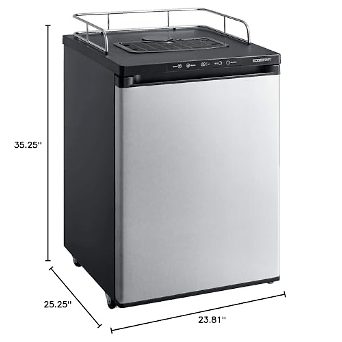 EdgeStar BR3002SS 24 Inch Wide Kegerator Conversion Refrigerator for Full Size Keg - Stainless Steel