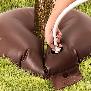 SteadyDrip 15 Gallon Tree Watering Ring, Water Saving & Slow Drip Tree Watering Bag with 4 Drippers and a Seal, Automatic Adjustable Dripper for Indoor and Outdoor Trees, Plants, Shrubs, and More