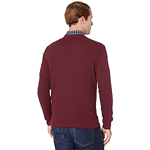 U.S. Polo Assn. Long Sleeve Crew Neck Solid Thermal Shirt Wine Heather MD