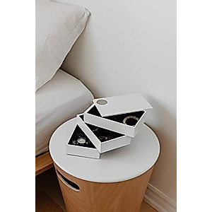 Umbra 308712-660 Spindle Jewlery Box, Wood Jewelry Box with White High-Gloss Finish