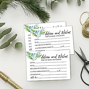 Advice and Wishes Cards for the Bride & Groom, New Mr and Mrs, Newlyweds, Wedding Advice Cards Perfect for Bridal Shower or Wedding, Wedding Guest Book Alternative, Pack of 50 4x6 Inch