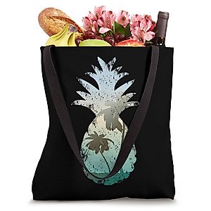 Pineapple Gift Palm Tree Surf Sunset Beach Present Tote Bag