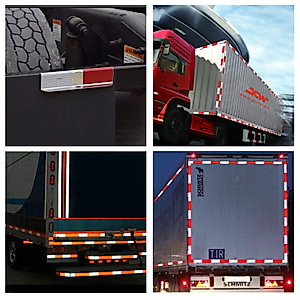 SEVEN SPARTA DOT-C2 Reflective Safety Tape 2 Inch x 200 Feet Red/White Conspicuity Tape for Vehicles, Trailers, Boats, Signs (200 FT)