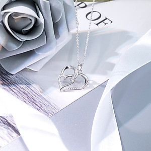 Necklace Gifts for Daughters From Mothers, Daughter Necklace from Mom and Dad,To My Daughter Necklace, 925 Sterling Silver Necklaces for Women, Sterling Silver, Cubic Zirconia