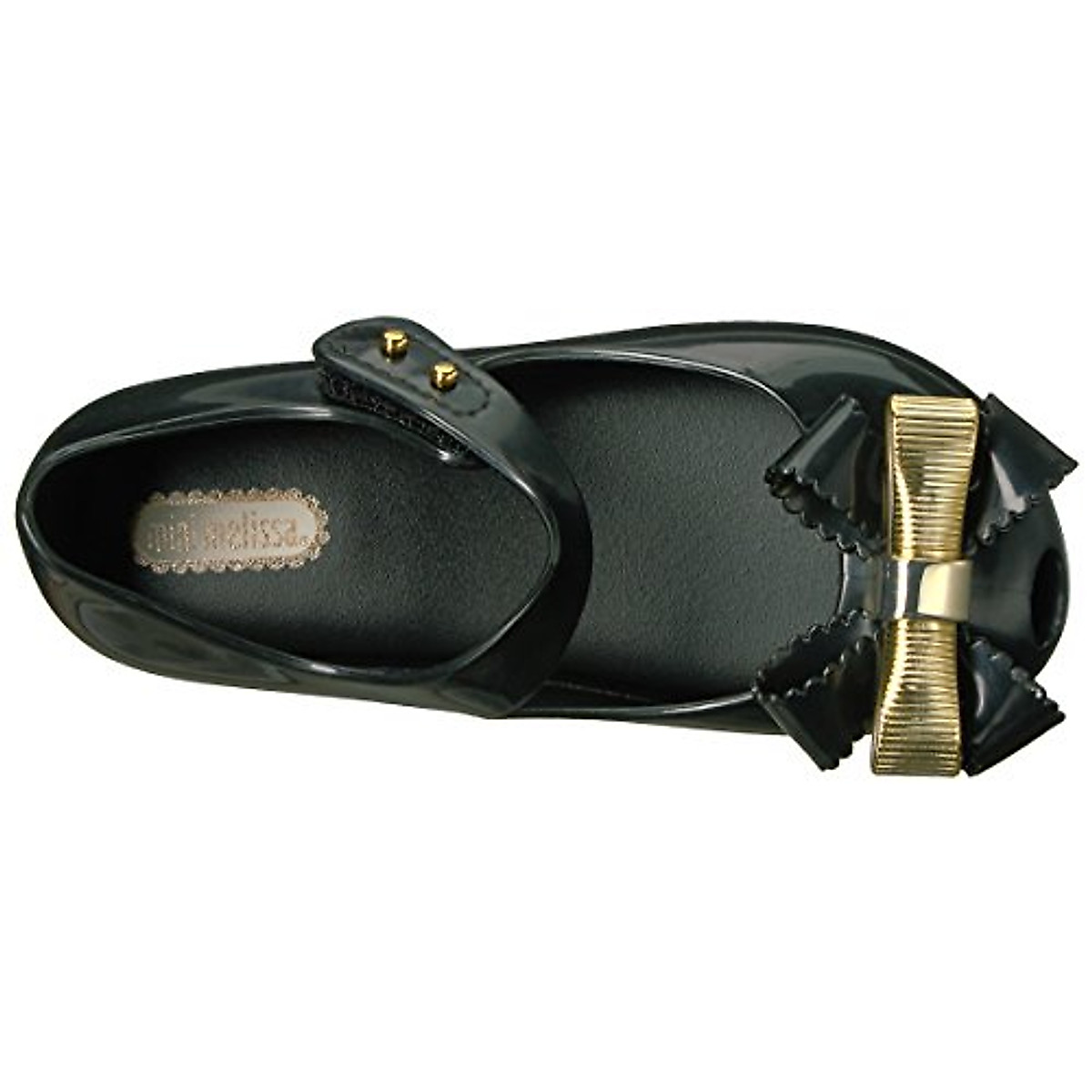 Mini Melissa Kids' Mini Ultragirl Sweet Iv Mary Jane Flat,Black,10 Regular US Toddler