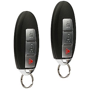Key Fob Keyless Entry Remote Compatible With Nissan Frontier Armada Murano Pathfinder Quest Sentra Titan Versa Xterra/Infiniti QX4 FX35 FX45 (KBRASTU15) Smart Conversion, Set of 2