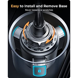 TOLLEFE 2-in-1 Cup Holder Phone Mount with Vent Clip, Cup Phone Holder for Car, [Adjustable Gooseneck & Ultra Stable], Car Phone Holder Mount for iPhone14 13 12 Pro Max, X XR Samsung S22 All Phones