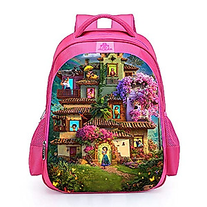 YQSGT New Encanto Backpack， Pink Encanto Backpack Boy Girl Cartoon School Bag Sandwich School Travel Bag