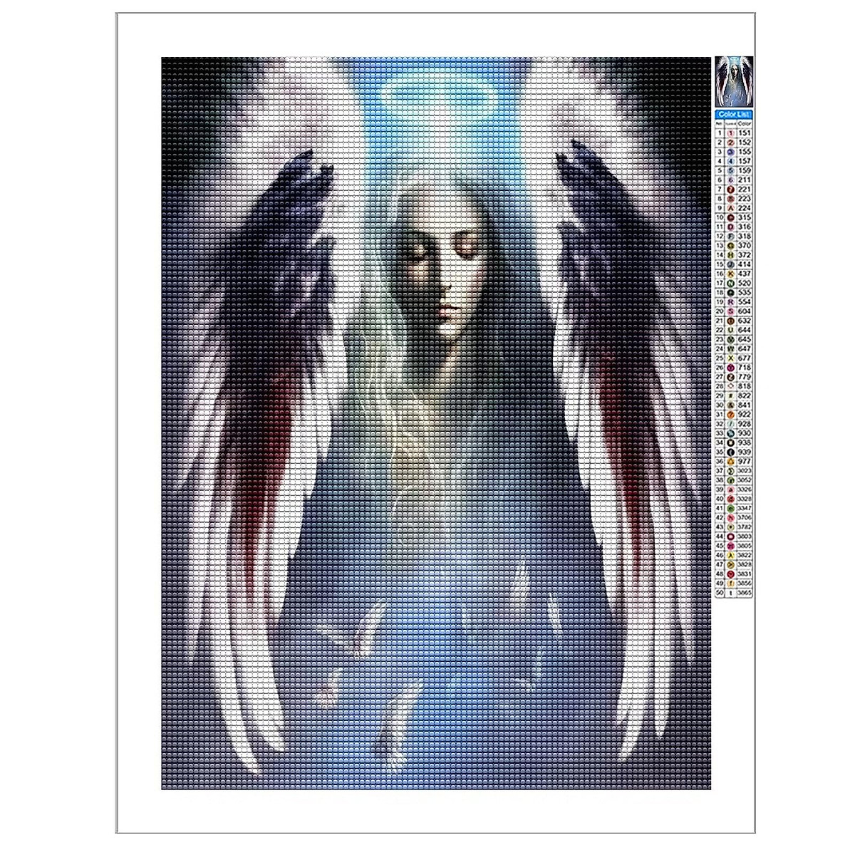 Treff Diamond Painting Kits,Angel Wings GirlDiamond Art Painting Kits for Adults,Full Square Drill Diamond Art Paint Gem Art Drill Home Decoration 20x24 inch