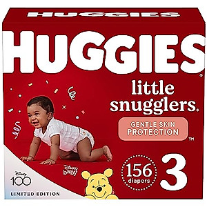Huggies Little Snugglers Baby Diapers, Size 3 (16-28 lbs), 156 Ct