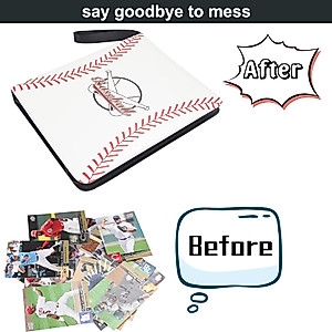 Baseball Card Binder, 900 Pocket Card Collections Album, 9 Pocket Trading Card binder with 50 Removable Sleeves, Card Protectors Holder Fit Football, Baseball, Sport Cards and Other Trading Cards