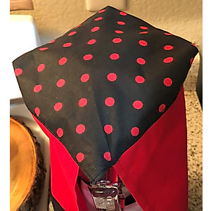 Blender Cover for OSTER. Kitchen design: Lady Bug/Black-Red Dots. Dress for blender-Ribbons to make your own adjustable bow.