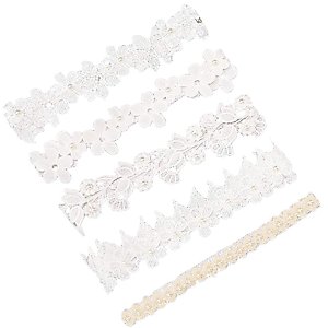 Asufegucd Baby Headbands baptism Girls Newborn Lace Pearl Headbands Princess Girls Elastic Headwear Flower (White)