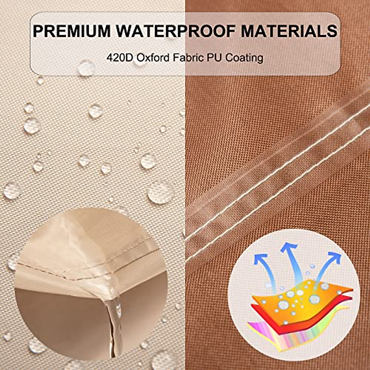 CHENGWEI Outdoor Swing Cover 3 Triple Seater Waterproof Patio Swing Canopy Cover,Porch Swing Covers Replacement Hammock Cover 2 Seater Garden Furniture Swing Chair Protector Cover(86"*48"*67")