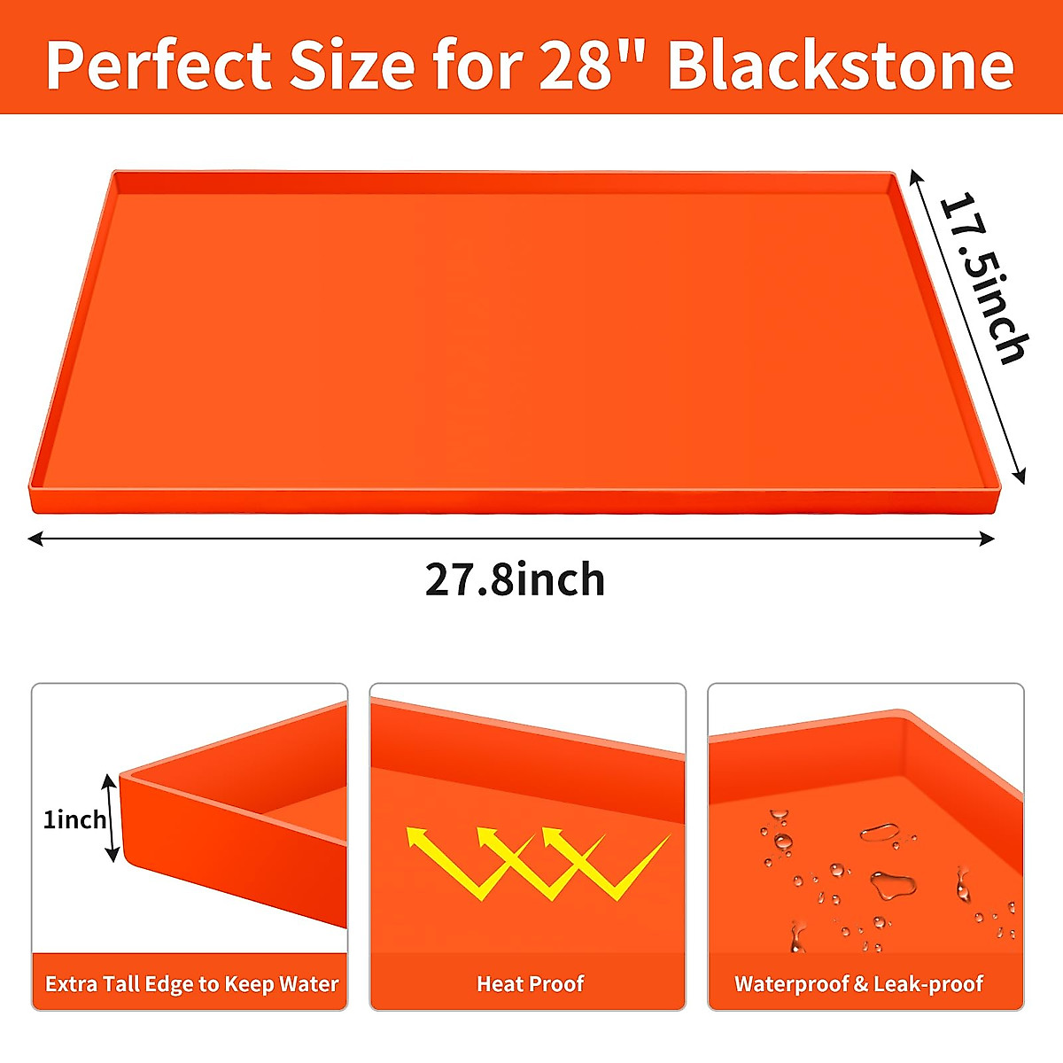 Cook Time Silicone Blackstone Griddle Mat, 28/inch Heavy Duty Food Grade Buddy Protective Cover Mats for Griddle, Accessories, Protect Your from Dirt & Rust