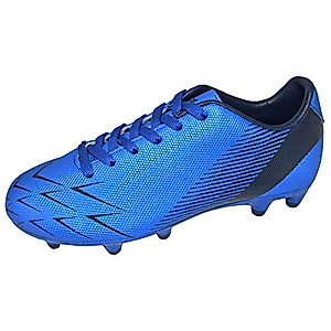 Vizari Ranger Firm Ground Youth Soccer Cleats for Boys & Girls - Blue/Black, Size 8| Lightweight, Water-Resistant and Durable Kids Football Cleats | Perfect Soccer Shoes for Practice or Game Day