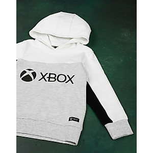 Xbox Hoodie Boys Kids Game Console logo Grey Hooded Sweatshirt Merchandise 10-11 Years