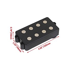 BQLZR Noiseless Good Balance 4 String Bass Pickup with 4 Color-Coded Conductors,Respond Well to Both Tonal and Volume Input
