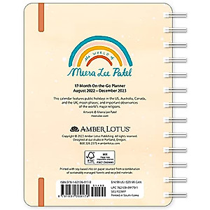 Meera Lee Patel 2022-2023 Weekly Planner: You Are Made of Stars | On-the-Go 17-Month Calendar (Aug 2022 - Dec 2023) | Compact 5" x 7" | Flexible Cover, Wire-O Binding, Elastic Closure, Inner Pocket