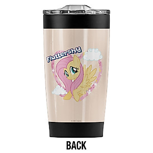 Logovision My Little Pony Tv Fluttershy Stainless Steel Tumbler 20 oz Coffee Travel Mug/Cup, Vacuum Insulated & Double Wall with Leakproof Sliding Lid | Great for Hot Drinks and Cold Beverages