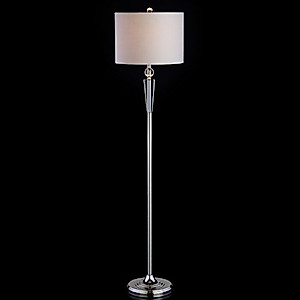 JONATHAN Y JYL2022A Reese 59.5" Crystal LED Floor Lamp Modern,Contemporary,Traditional,Glam for Bedrooms, Living Room, Office, Reading, Clear/Chrome