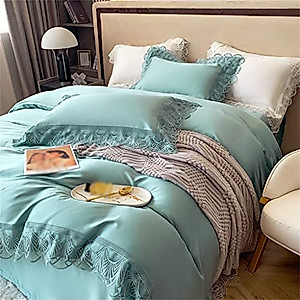 KUTDYK Velez Embroidered Bedding Set Fibre Duvet Cover Sheet Set Pillowcase Home Textiles (Color : D, Size : 220 * 240cm)