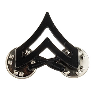 Officially Licensed United States Marine Corps Insignia of Rank Corporal E4 (Set of Two)