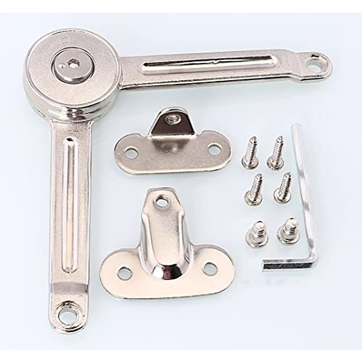 2 Packs [Upgraded] Qrity Cabinet Cupborad Furniture Door Lift Stay Support Hinge Damper - Support Up to 20KG - Opening Angle 75°/90°/110° - Come with Hex Key