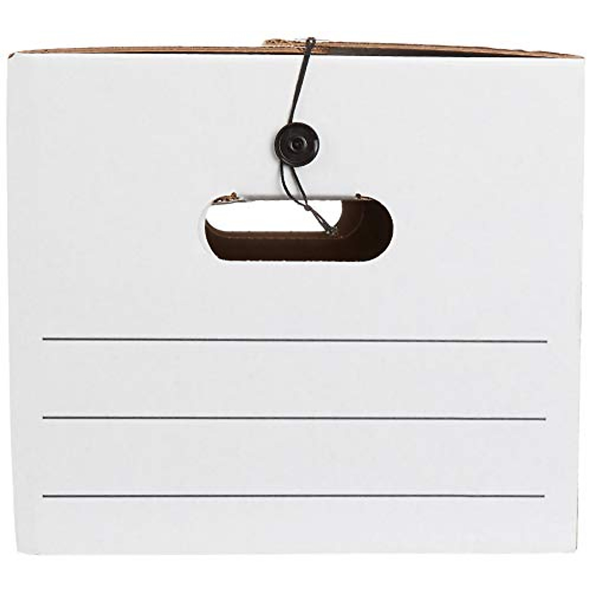 Amazon Basics Medium Duty Storage Filing Boxes with String & Button Closure - Pack of 12, Letter Size