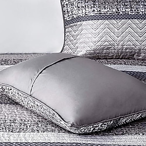 Madison Park Quilted Cal King Coverlet Set in Grey/Taupe Finish MP13-3400