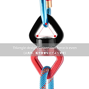 TRIWONDER Swing Swivel 30KN Micro Rotator Safety Rotational Device Hanging Accessory for Rock Climbing, Hanging Hammock, Web Tree Swing, Aerial Dance, Children's Swing Spinner Hanger (Red & Black)