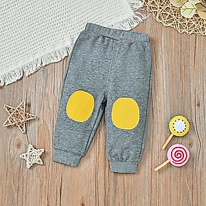 12-18 Months Boy Clothes Toddler Baby Infant Fall Winter Outfits Cute Dinosaur Cartoon Tops+Pants Set,Yellow boys outfit 12-18 months/80cm