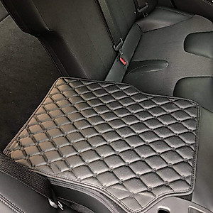 2 Pieces Car 2rd Row Seat Back Protector Mat Pad for Tesla Model S, Black
