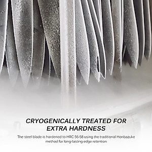 KYOKU Steak Knife Set of 6, Samurai Series 5" Steak Knives, Non Serrated High Carbon Steel Knives Set with Case Pakkawood Handles Mosaic Pins Sheaths, Ultra Sharp Dinner and Kitchen Knife Cutlery Set