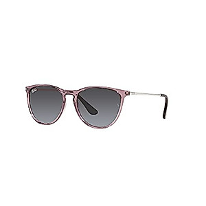 Ray-Ban Junior RJ9060S Erika Round Sunglasses, Transparent Violet/Grey Gradient, 50 mm