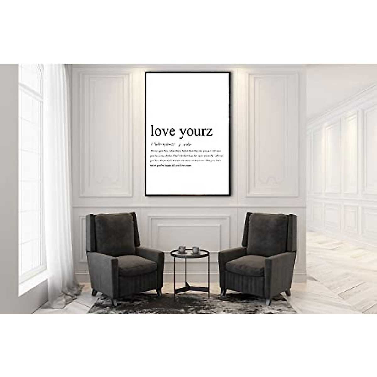 Music Poster Love Yourz Wall Art Hip Hop Poster Rap Quotes Room Aesthetic Canvas Poster Art Wall Painting Canvas Posters Modern Decor Rap Quotes Definition Wall Art 40x60cm（16x24inch）No frame