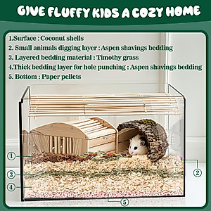 Sukh 14 OZ Aspen Hamster Bedding - Aspen Shavings Pet Supplies Bedding and Litter for Guinea Pig Rabbit Snake Enclosure Horse Bunny Hedgehog Chicken Coop Reptile Chinchilla Small Animal