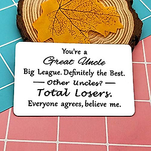 Father Day Gift for Uncle Engraved Wallet Card Insert for My Uncle Metal Wallet Insert Card Gift from Nephew Niece to Uncle Christmas Birthday Gift for Men Gift for Valentine Present for Uncle Brother