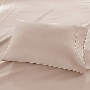 Madison Park 3M Microcell Color Fast, Wrinkle and Stain Resistant, Soft Sheets with 16" Deep Pocket All Season, Cozy Bedding-Set, Matching Pillow Case, 4 pieces, Queen, Blush