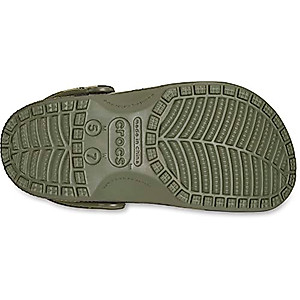 Crocs Unisex Classic Hemp Leaf Clogs, Half Baked and Weed Graphics, Army Green/Multi, Numeric_6 US Men