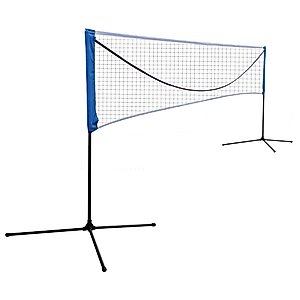 Sports God Portable Large Volleyball Badminton Tennis Net with Carrying Bag Stand/Frame (20 ft)