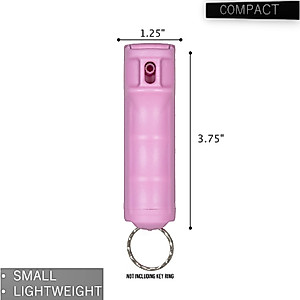 Police Magnum Keychain Pepper Spray Flip Top Safety- Maximum Strength- Tactical Women & Men's Self Defense - Made in The USA -2 Pack Teal & Soft Pink FT