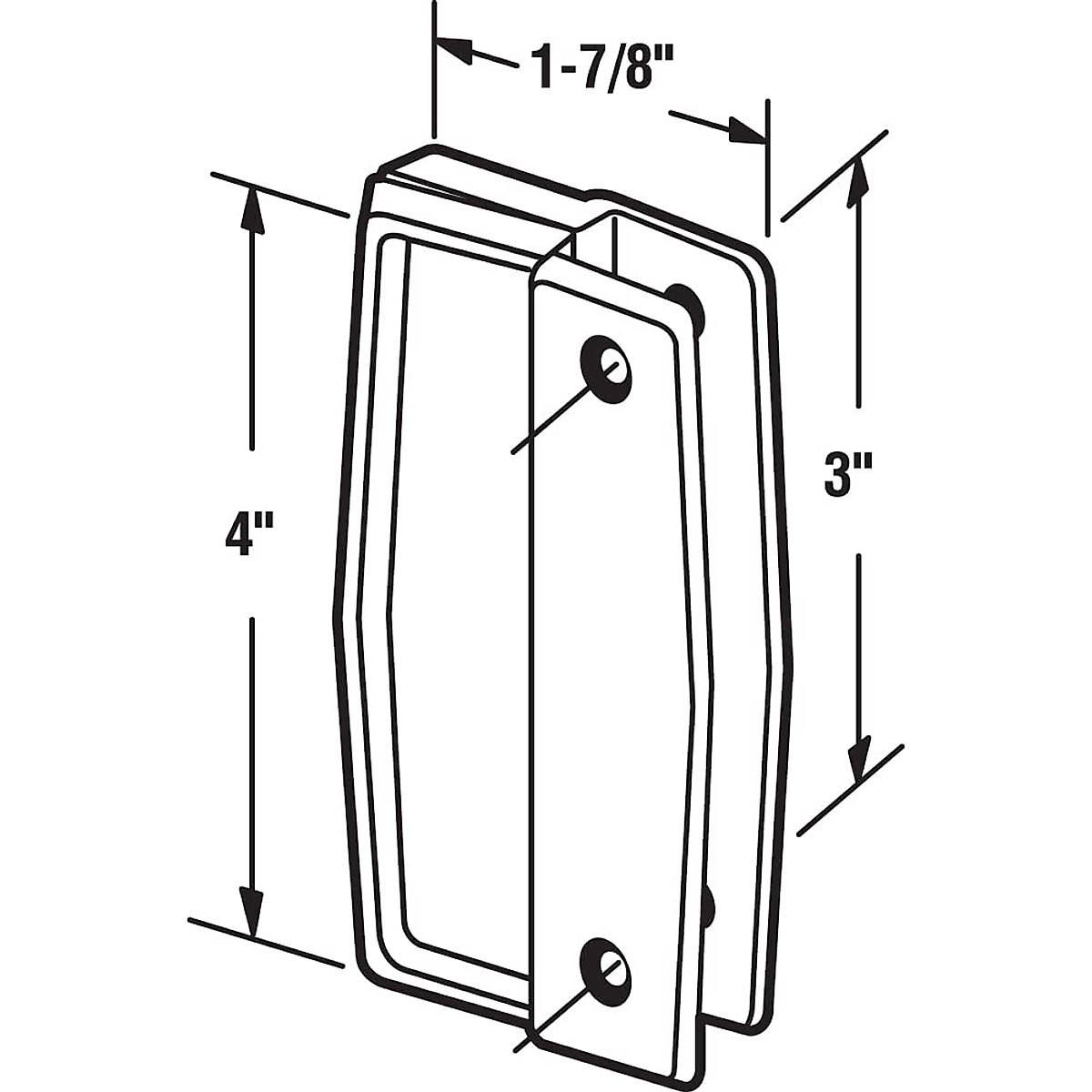 Prime-Line A 111 Black Plastic Sliding Screen Door Pull (2 Pack)