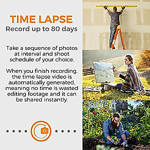 Brinno BCC200 - Construction & Outdoor Security Time-Lapse Camera Trio Bundle Pack - 42-Day Battery Life - 720P - Includes: TLC200 Pro Camera, Clamp, & Water-Resistant Case