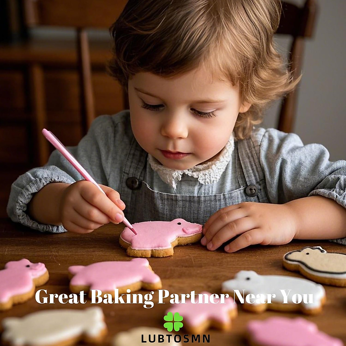 Pig Cookie Cutter Set-Size 4.7" 3.8" 3.0"-3 Piece-Dishwasher Safe Animal Fondant Cookie Cutters for Baking