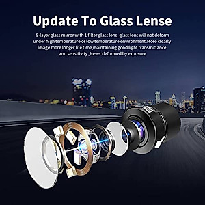 HD Wide Angle Automatic CMOS Car Rear Front Side View Reverse Backup Camera Rear Monitor Parking Assistance Camera Waterproof Universal Reverse Camera with 2 Installation Option for Cars