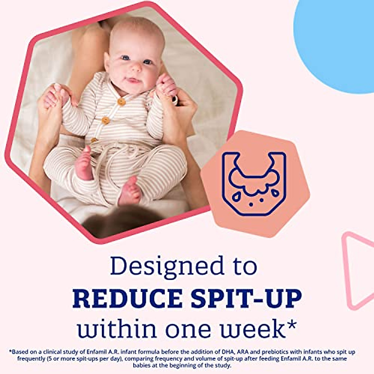 Enfamil A.R. Infant Formula,Clinically Proven to Reduce Reflux & Spit-Up in 1 Week, DHA for Brain Development, Probiotics to Support Digestive & Immune Health, Reusable Powder Tub,19.5 Oz(Pack of 4)