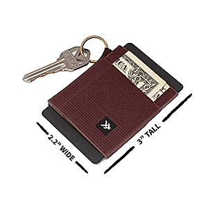 Thread Wallets Slim Minimalist Elastic Wallet for Men & Women | Small Credit Card Holder for Front Pocket (Chocolate)