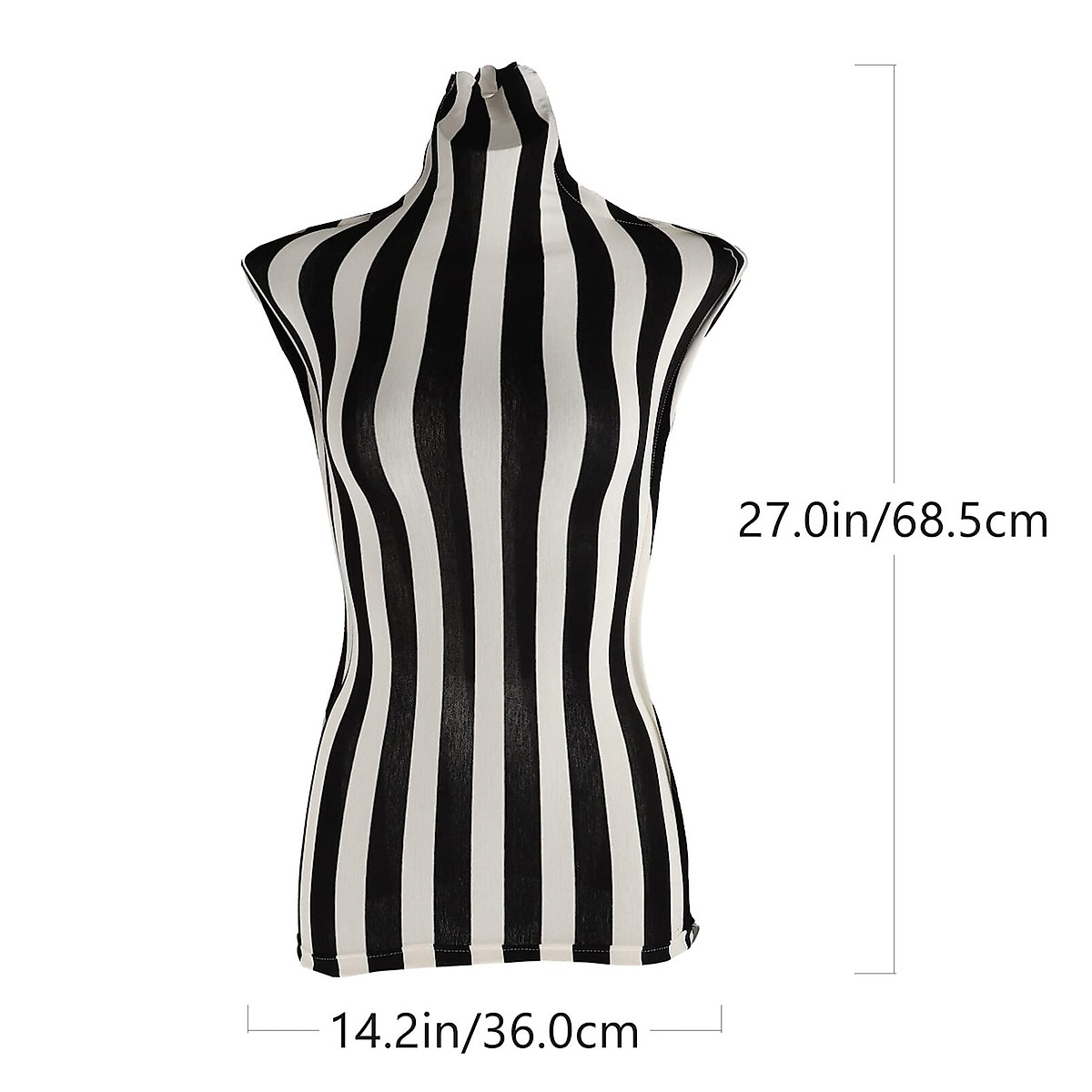 ULTECHNOVO Mannequin Fabric Cover, Mannequins Lace Cover Female Dress Form Stripes Mannequin Display Cover- Fashion Stretchy Cover for Model Display