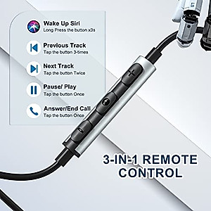 Gsangoo for iPhone Headphones Wired, MFi Certified Lightning Headphones for iPhone 14 13 12 11 Pro Max Earbuds Wired with Microphone Wired Control Magnetic in-Ear Earphones for iPhone SE XR XS 8 Plus